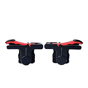 schicj133mm Mobile Game Direction Shooting Controller，Game Controller Gamepad Left Right Mobile Phone Gaming Triggers for PUBG，More Game Black