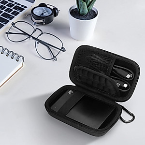YINKE External Hard Drives HDD Carrying Case for Seagate/WD Elements/Toshiba Canvio Basics/WD My Passport, Portable Travel Case Protective Cover Storage Bag
