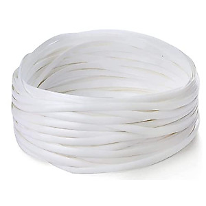 CoolsomeJies 230FT White Wicker Repair Kit Gradient Flat Synthetic Rattan Weaving Material Plastic Rattan for Knit and Repair Chair Table,Storage Basket
