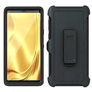 Galaxy Note 9 Case, ToughBox [Armor Series] [Shock Proof] [Black] for Samsung Galaxy Note 9 Case [Comes with Holster & Belt Clip] [Fits OtterBox Defender Series Belt Clip Phone Cover]