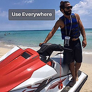 AquaVault 100% Waterproof Floating Smart Phone Case & Money Pouch - Fits All Phones - Made from Premium Heavy Duty PVC for Added Drop Protection - Includes Adjustable Neck Strap Black