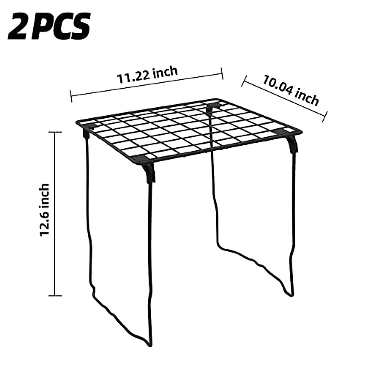 2 Pcs Locker Shelf, 12" Stackable Locker Shelves for School Lockers Office Locker Organizer Suitable for School, Office, Bathroom