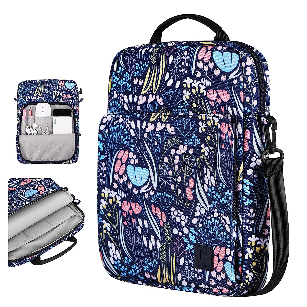 Dadanism 9-11 Inch Tablet Sleeve Bag Carrying Case with Shoulder Strap for iPad 10th Gen 10.9", iPad 9/8/7th 10.2", iPad Air 11", iPad Pro 11", iPad Air 5/4, Galaxy Tab A9+ Plus 11", Night Blue