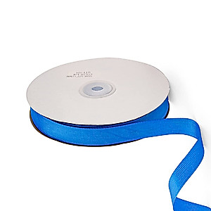 LIUYAXI 5/8" X 50 Yards Solid Blue Grosgrain Ribbon, Perfect for Crafts, Wedding Decor, DIY Hair Accessories, Sewing, Gift Package Wrapping and More