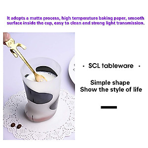 Hyzone Cat Claw Glass, Beer or Drink Cup, Milk, Juice, Frosting Process (Stripe)