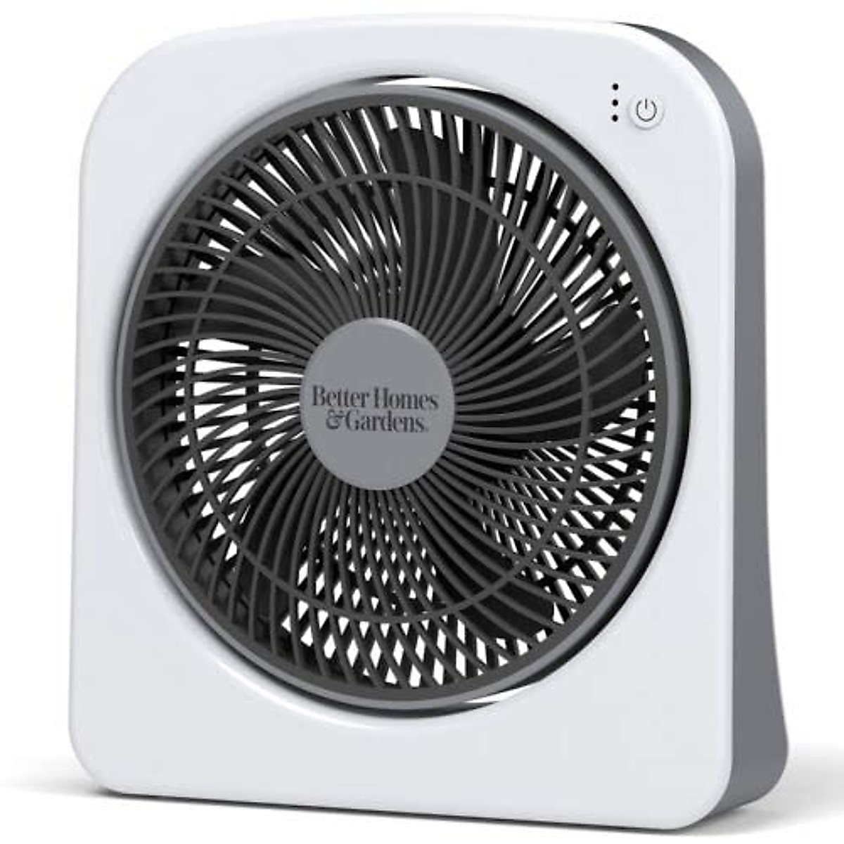 Better Homes & Gardens 9" Dual Power Portable Fan Indoor Outdoor Use 3 Speeds (White) BHS136111442001 (Renewed)