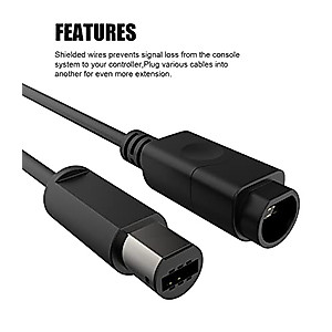 SNLLMZI WiiGamecube Controller Extension Cable for Wii Gamecube GCN - 2pack/6.6ft
