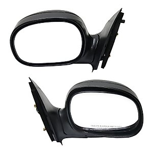 Kool Vue Left & Right Power Door Mirrors Compatible With Ford F-150 1998-2001 Paintable Pair Extended Cab & Standard Cab