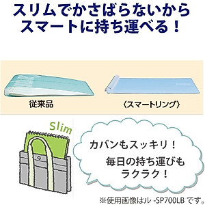 Kokuyo Campus Easy-Carry Slim Binder"Smart-Ring" B5 26-Ring Set OF 3 (Light Pink, Light Blue & Clear, B5)