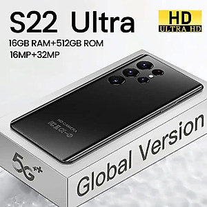 S22 Ultra 16GB+1TB Smart Android Phone 6800mah Qualcomm 4G 5G Dual SIM Dual Standby Unlocked Smartphone Cellphone
