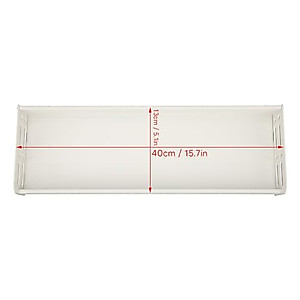 TUWEI Shower Shelves, Wall Mount Seasoning Organizer Rustproof Space Aluminum 40cm for Kitchen (White)