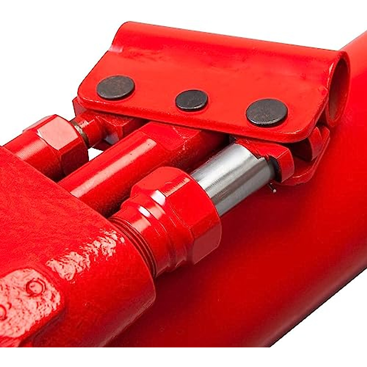 Yellow Jacket AS30808 Hydraulic Long Ram Jack with Double Piston Pump and Clevis Base (Fits: Garage/Shop Cranes, Engine Hoists, and More): 8 Ton (16,000 lb) Capacity, Red