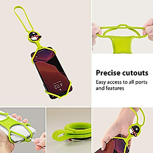 Bone】 Strap Phone Tie, Silicone Wrist Lanyard, Universal Cell Phone Wrist Holder, Hand Strap Smartphone Case: iPhone XS XS Max XR X Samsung Galaxy S10 S9 S8 Note 10 9 Pixel 3 XL-Black