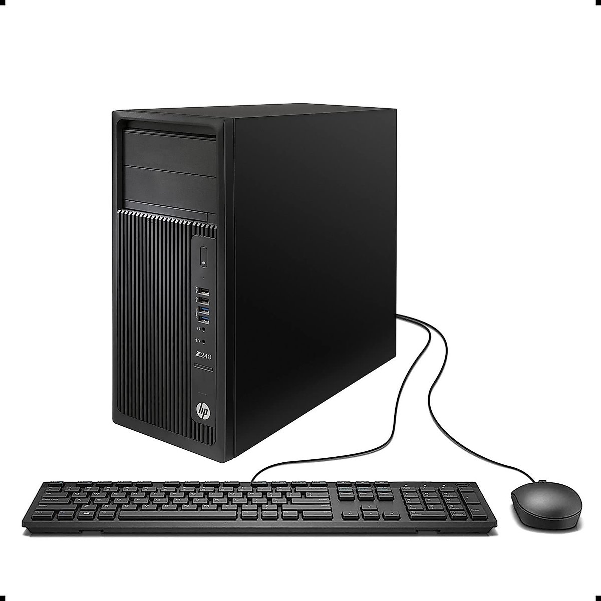 HP Workstation Z240 Tower Desktop, Intel Quad Core i5-6500 up to 3.6GHz, 16G DDR4, 1T, WiFi, BT 4.0, Windows 10 Pro 64 Bit-Multi-Language Supports English/Spanish/French(Renewed)