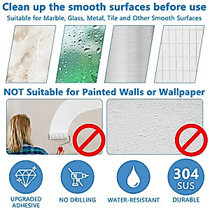 SJSJsuit Towel Hooks, Shower Door Wall Hooks for Hanging Loofah - Closet Coat Hook Towel Hanger Holder for Bathroom Wall Mounted - Command Stocking Strips Stick Hooks with 3 M Self Adhesive Heavy Duty