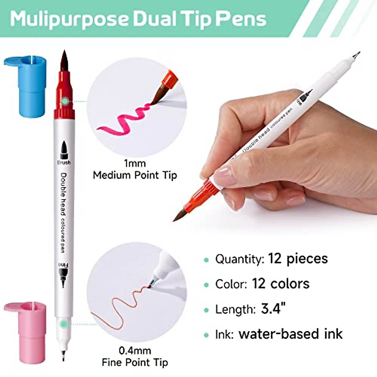 GO2CRAFT Accessories Bundle for Cricut Makers and All Explore Air, 21Pcs Perfect Draw Then Cut Tools, Deep Cut Housing, Replacement Cutting Blades, 12 Colors Dual Tip Pens, Pens Adapters