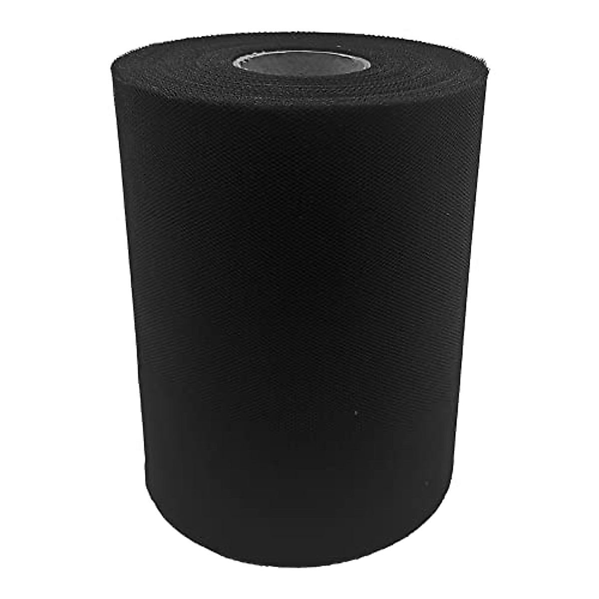 Gimgree Tulle Fabric Rolls, 6 Inch by 100 Yards (300 feet) Fabric Spool Tulle Ribbon, Bridal Solid Sheer Organza Fabric Bolt for Wedding and Decoration -Black