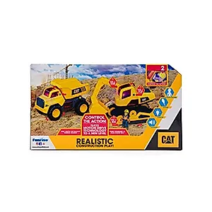 CAT Construction Toys, Power Action Crew Excavator, Light & Sound, Battery Operated, Ages 3+