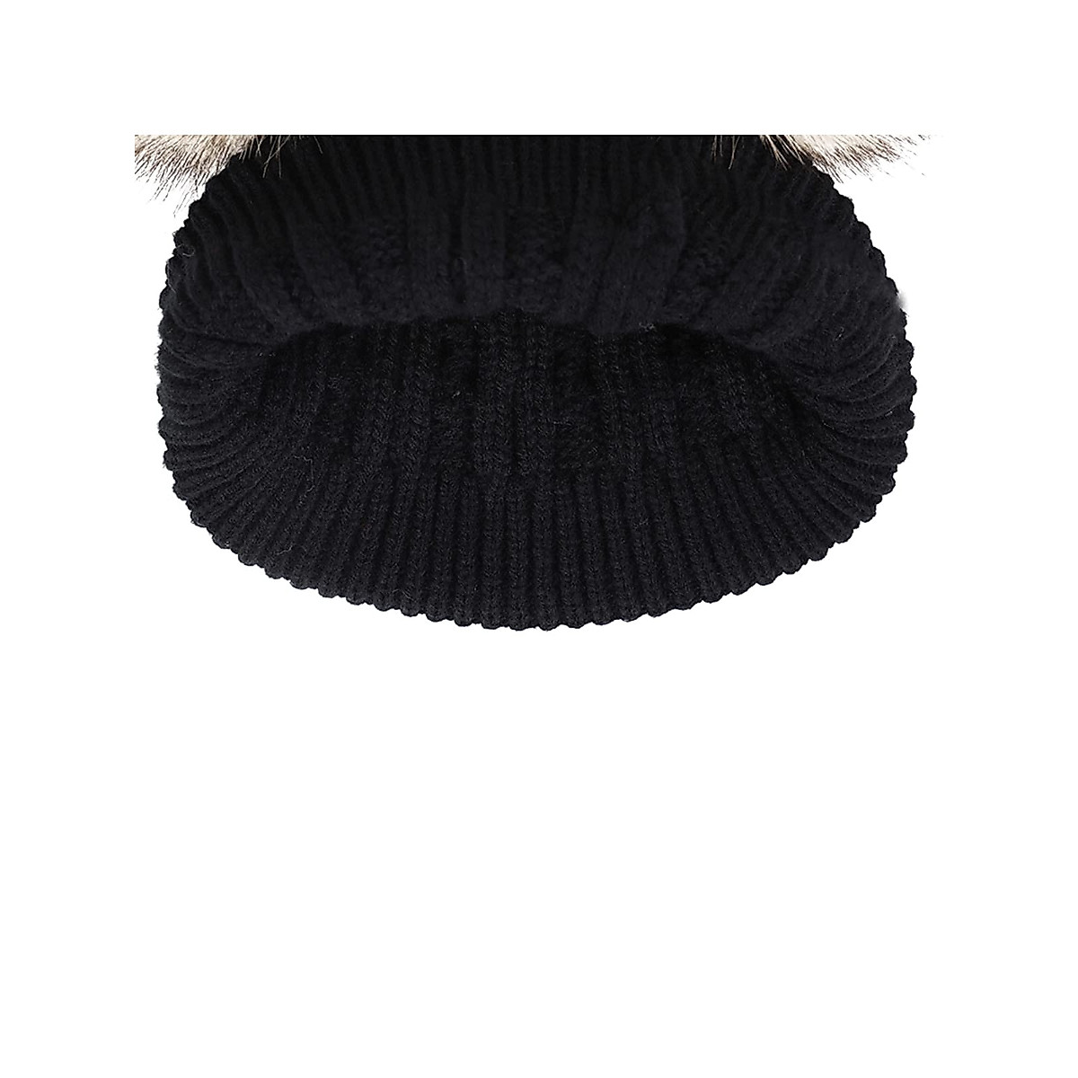 Century Star Baby Girl Hats Winter Cute Baby Beanies for Girls Boys Knit Baby Hats Warm Infant Toddler Hat Pom Pom Caps 1Pc Black One Size