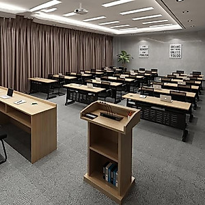 Folding Conference Table, Flip Top Mobile Training Table with Modesty,Storage Layer and Lockable Wheels,Wood Tabletop, Metal Frame (Color : A, Size : 120 * 40 * 75cm)
