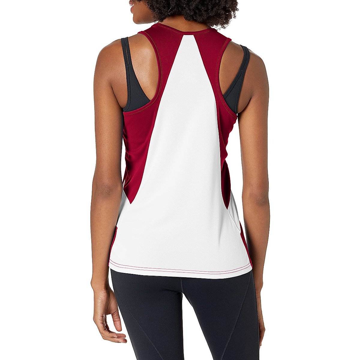 ASICS Women's Women's Team Sweep Singlet, Cardinal/White, Medium
