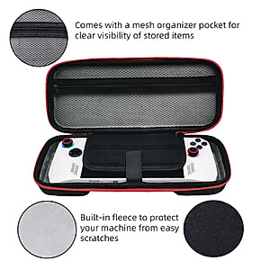 Carrying Case Bag for Asus ROG Ally with [2 Pack] Screen Protector for Asus ROG Ally (2023) RC71L 7 inch - Black