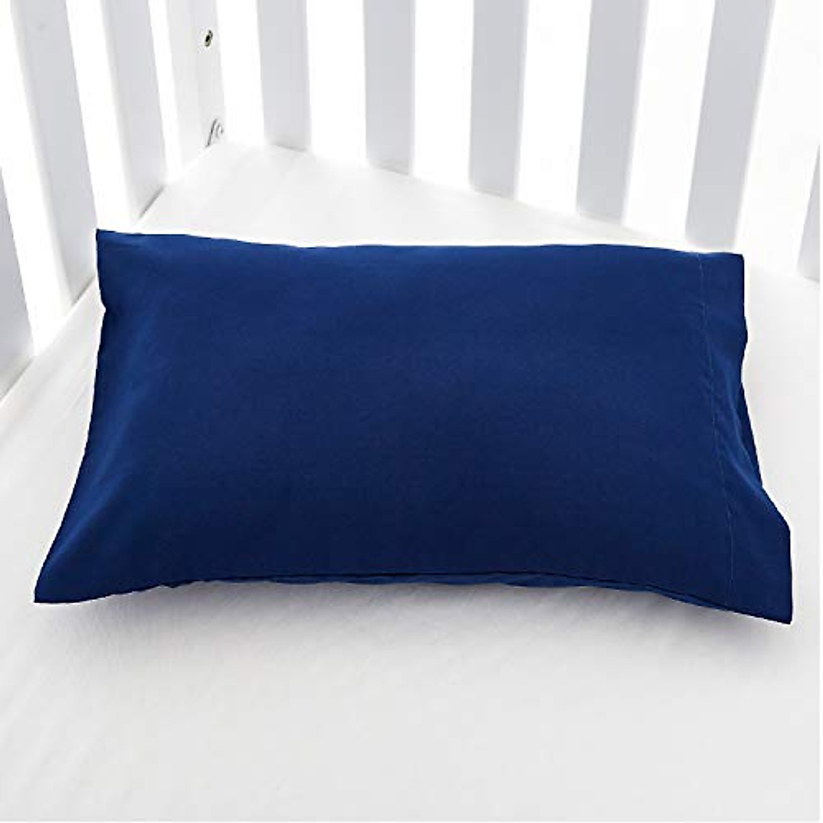 EXQ Home Toddler Pillowcases 14x20 Travel Pillow Case Set of 2, Small Pillow Case Fits Baby Pillow Sized 12x16, 13x18, Kids Pillowcases 2 Pack Machine Washable with Envelope Closure(Navy)