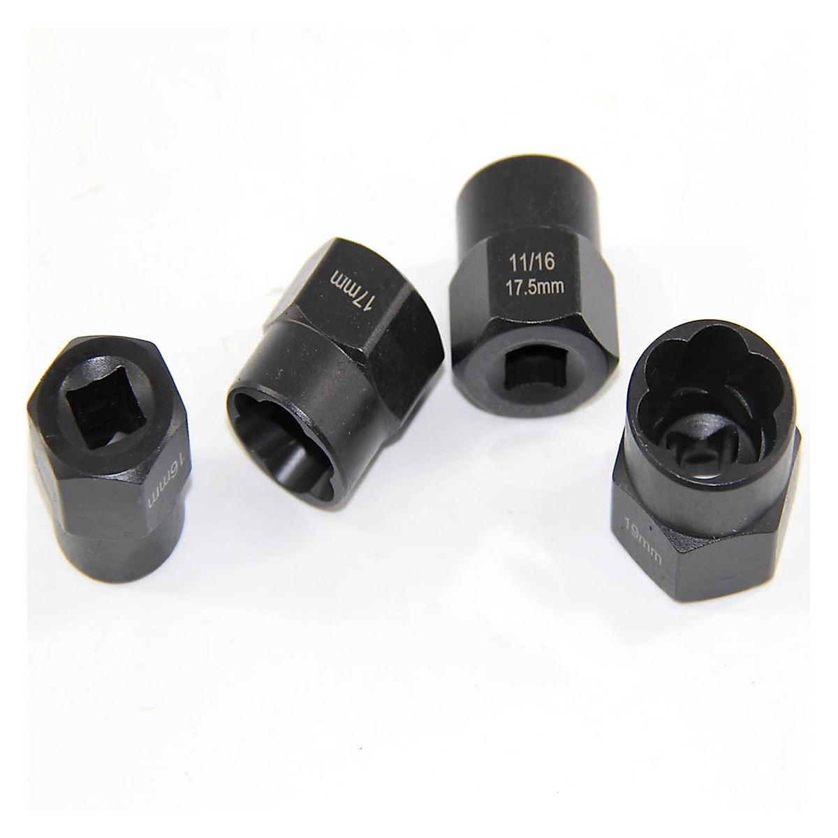 INPETS 13 Pcs 3/8 Inch Drive Twist Socket Set Wheel Lock Nut Remover Bolt Nut Extractor Set 6-19mm