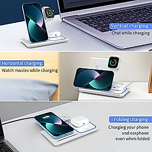 Wireless Charger,RUI MAI LAI 3 in 1 Wireless Charger Station for Apple iPhone/iWatch/Airpods,iPhone 13/12/11 (Pro, Pro Max)/XS/XR/XS/X/8(Plus),iWatch 7/6/SE/5/4/3/2,AirPods 3/2/pro