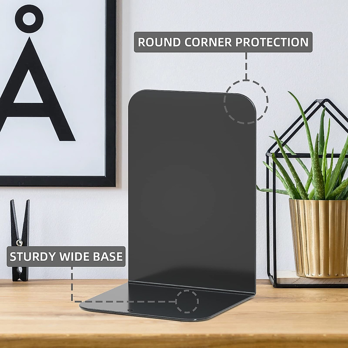 Book Ends, Bookends, Book Ends for Shelves, Bookends for Shelves, Bookend, Book Ends for Heavy Books, 1 Pair