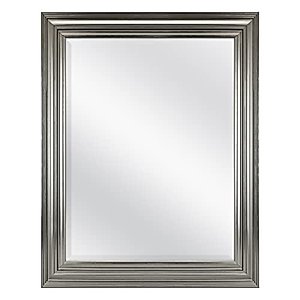 MCS Ezra Wall Mirror, Brushed Nickel, 22.66 x 28.66 in