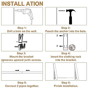 Clothes Drying Rack Folding Indoor with 32” Rod, Wall Mounted Foldable Clothes Hanger for Laundry Room, Collapsible Small Laundry Drying Rack for Dryer Room Closet Organization (2 Pack, Black)