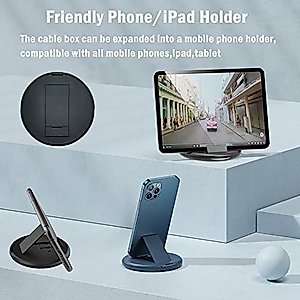 Yesimla USB C Adapter OTG Cable Kit, Multi Charging Cable Case Convertor USB C to iOS Device/Type C/Micro/USB A Adapter, Data Transfer Contains Card Slot for Traveling, Use as Phone Holder (Black)