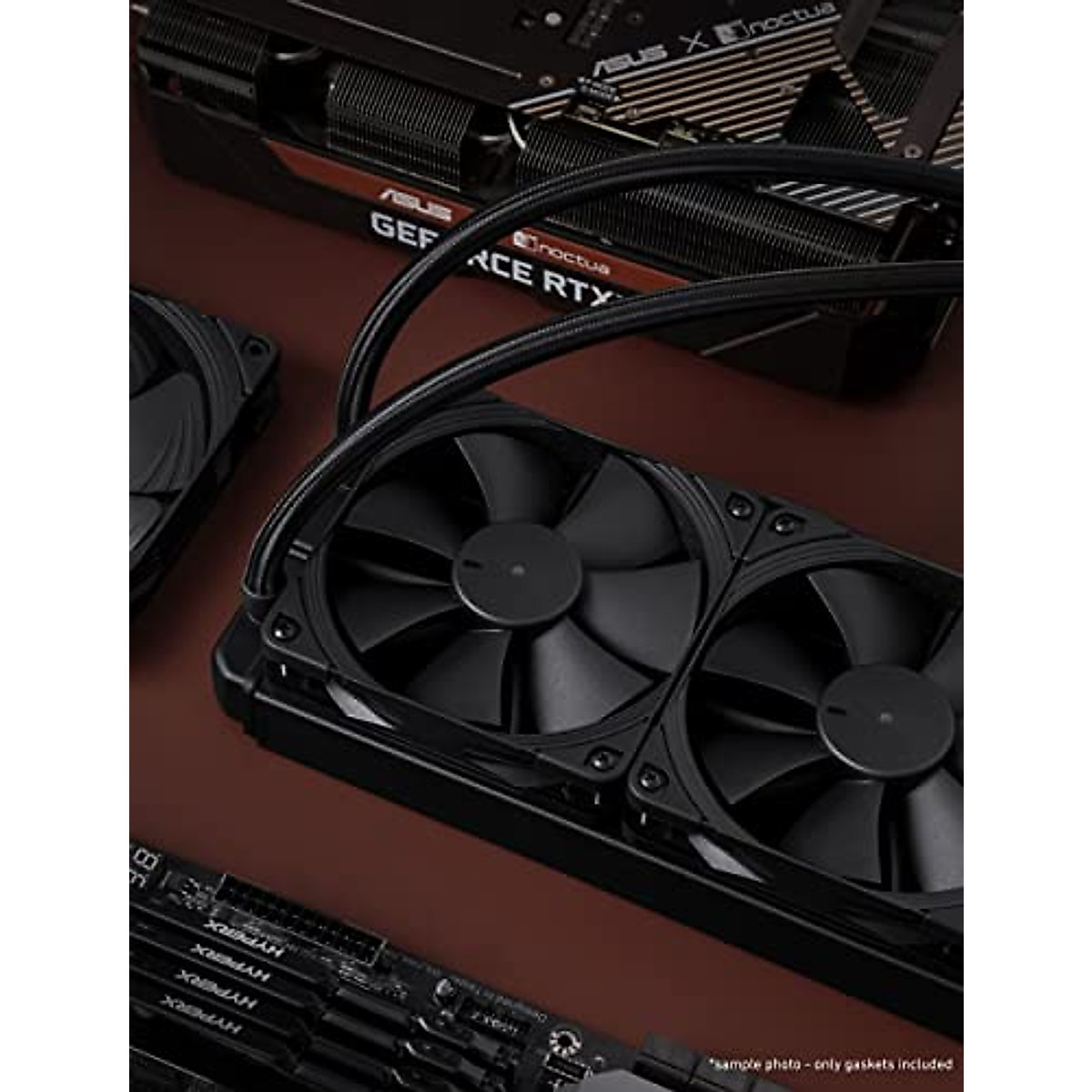 Noctua NA-SAVG1 chromax.Black, Anti-Vibration Gaskets for 120x25mm Fans (Set of 3, Black)