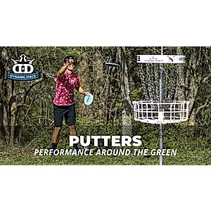 Dynamic Discs Prime Burst Deputy Disc Golf Putter, PDGA Approved, Men and Women Frisbee Golf Putter, 170g Plus Understable Putt, Easy to Throw, Stamp Color & Burst Pattern Will Vary, Gray