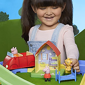 Peppa Pig All Around Peppa’s Town Playset with Car Track, Preschool Toys, Toys for 3 Year Old Girls and Boys and Up