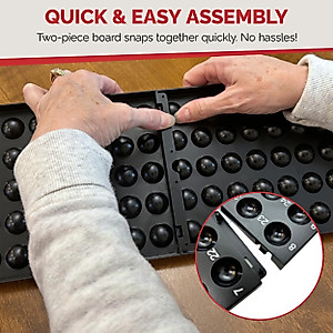 MR CHIPS 11" (Inch) Tall Professional Bingo Set with Steel Bingo Cage, Everlasting 7/8” Bingo Balls, 18 Bingo Cards and 300 Bingo Chips - Mysterious Black Color