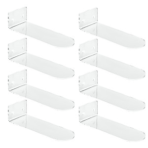 IEEK Floating Shoe Display 8 Pack,Levitating Acrylic Shoe Shelf for Wall,Clear Wall Mounted Shoe Rack Sneaker Display Shelves Space Saving Shoe Organizer Holder for Sneaker Collection