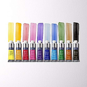 Winsor & Newton Cotman Watercolor Paint Set, 10 Colors, 5ml (0.17-oz) Tubes