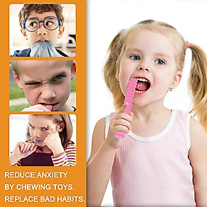 Sensory Chew Toys for Autistic Children, 4 Pack Silicone Chew Tube Teething Sticks Toys for Autism, ADHD, SPD, Chewies with Special Needs, Oral Motor Chewy Tool for Sensory Kids Chewer.