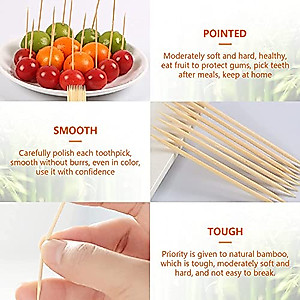Esmartlife 1500 Count Bamboo Toothpicks,Sturdy Smooth Finish Bamboo Tooth Picks, Cocktail Picks, Toothpicks For Appetizers ,Toothpicks Wood