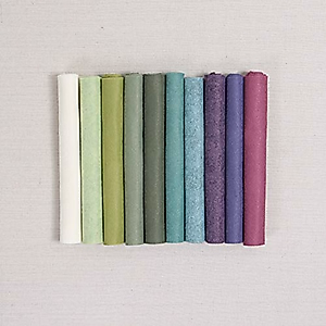 Wool Blend Felt, Succulent Palette, Ten 9" x 12" Sheets, Assorted Colors, one Color Each Sheet, Non-Woven, 1mm Thick, DIY