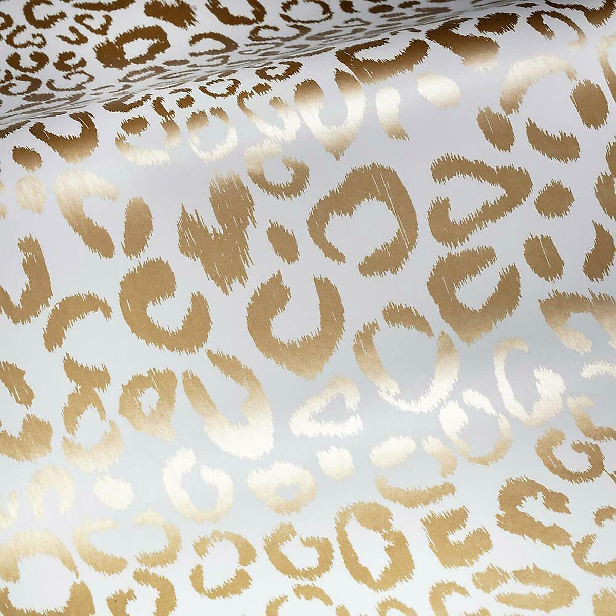 RoomMates RMK10700WP Metallic Gold Leopard Peel and Stick Wallpaper, 20.5" x 16.5 feet