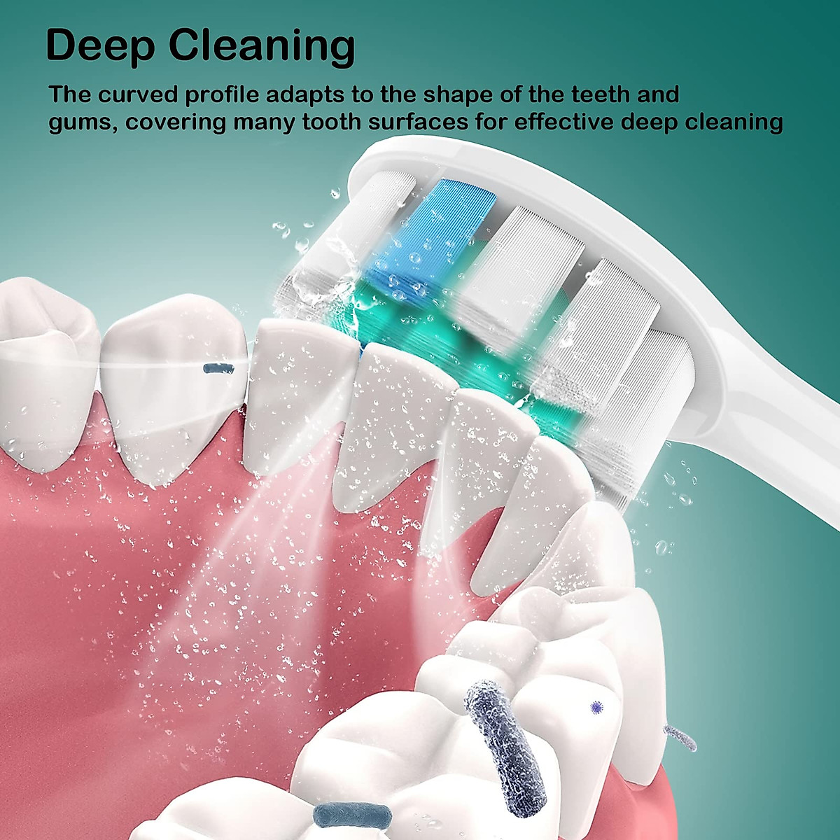 Replacement Toothbrush Head (with Protective Cover) for Philips Sonicare DiamondClean ProtectiveClean EasyClean FlexCare HealthyWhite