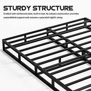 ZIYOO Queen Box Spring, 7 Inch Metal Box Springs, Strong Metal Frame Support for 1500lbs, Mattress Foundation, Easy Assembly, No Noise