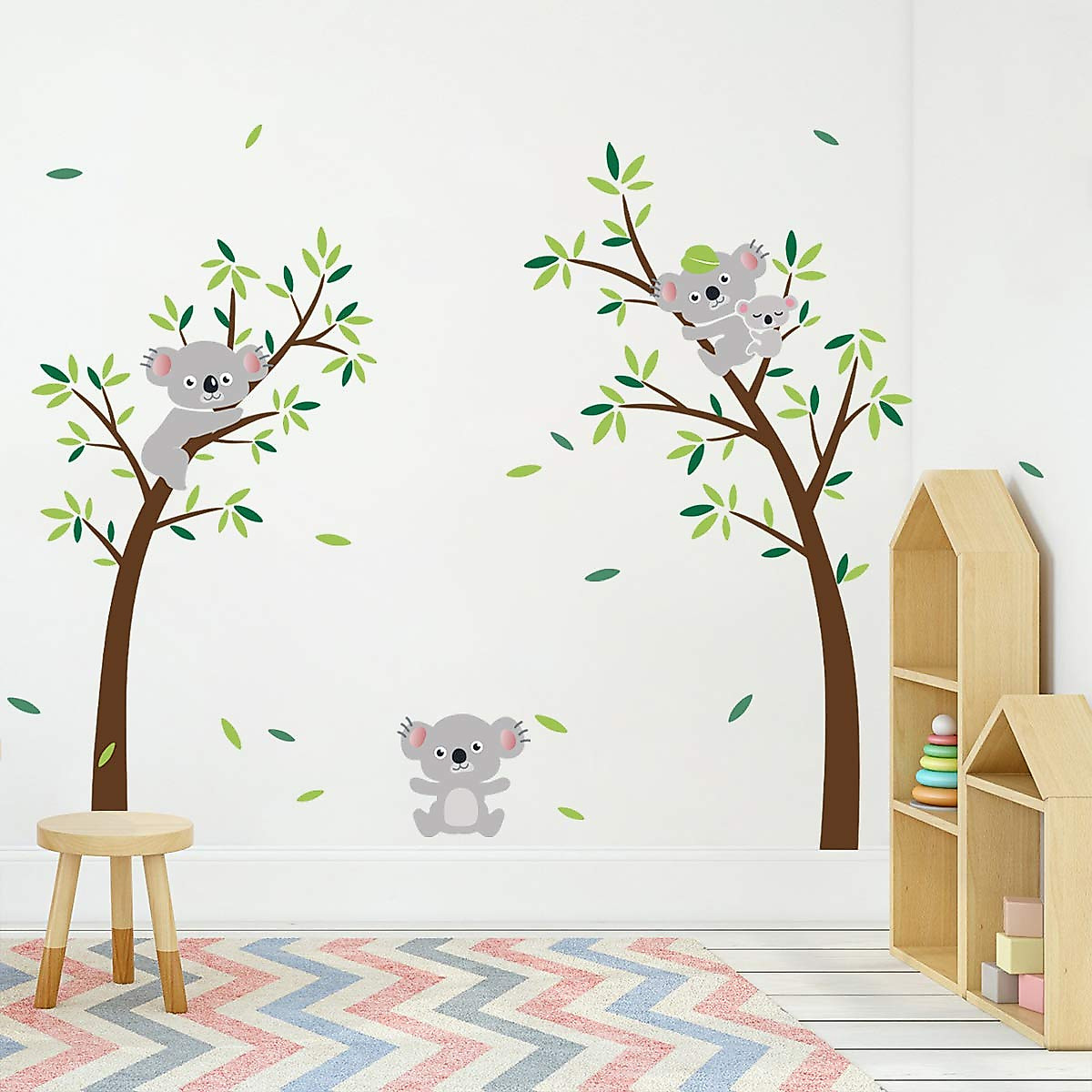 ufengke Koala Tree Wall Stickers Animal DIY Wall Decals Art Decor for Kids Bedroom Nursery Living Room