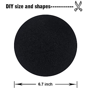 6 Pack Charcoal Filters for Kitchen Compost Bins - Thickening Compost Bin Filters Activated Carbon Filters for Kitchen Compost Bin Filters Replacement, 0.4" Thickness