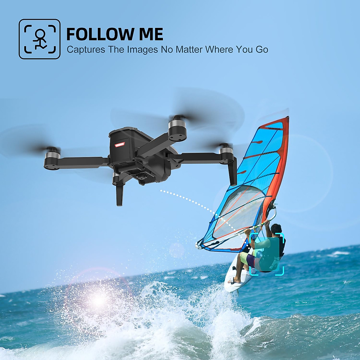 LMRC LM12 Drones with Camera for Adults 4k, GPS Auto Return, 40 Mins Flight, 5G Live Transmission, Foldable FPV Drones with Brushless Motor, Beginner Mode, Follow Me, Circle Fly, Waypoint, 2 Batteries