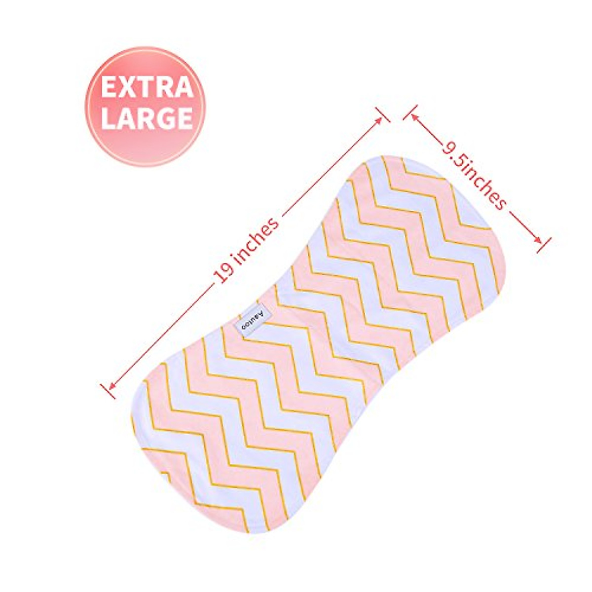 Aautoo Baby Burp Cloths for Girls 5 Pack Burp Cloths Towel Burping Rags for Babies Newborns Baby Shower 100% Super Absorbent Organic Cotton Soft Triple Layer