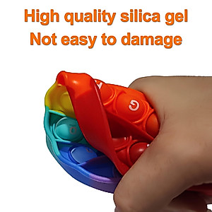 Proweber Alphabet Pop Fidget Toy Letters ABC Numbers Learning and Educational Toy Round Sensory Toys Popper Games Gift for Kids ADHD 4 Packs Double Side(2 Phonetics Numbers and 2 Uppercase Lowercase)